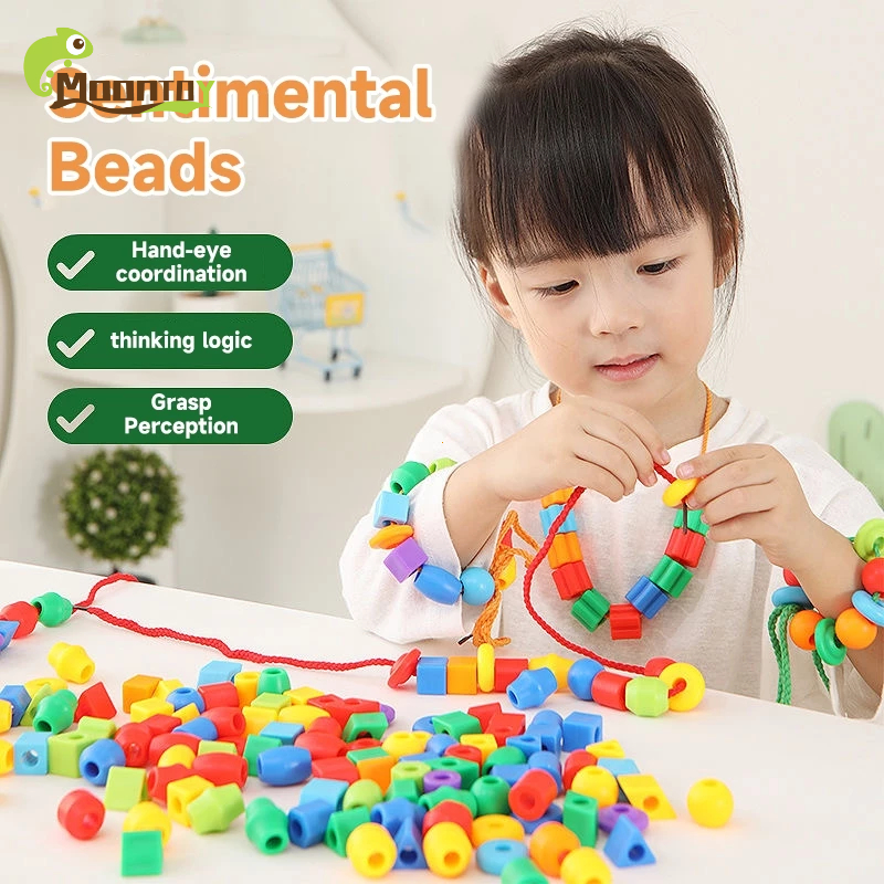 Jual MOONTOY 50/100/200 PCS Bentuk Geometri Gelang Kalung Manik-manik ...