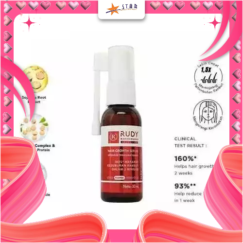 Jual RUDY HADISUWARNO Hair Growht Serum 30 ml /penyubur rambut [merah ...