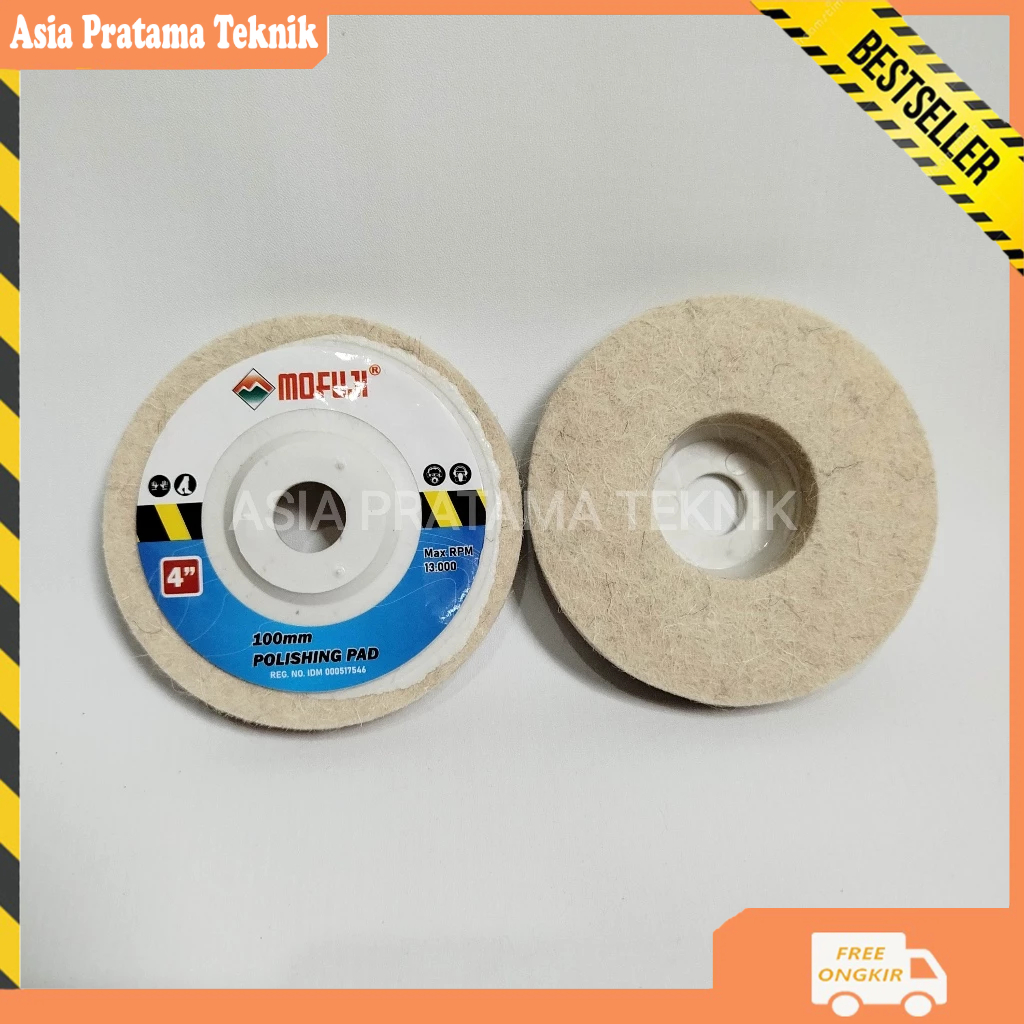 Jual Mata Gerinda Poles 4 Inch / Wool Wheel Mata Poles 4" Body Motor ...