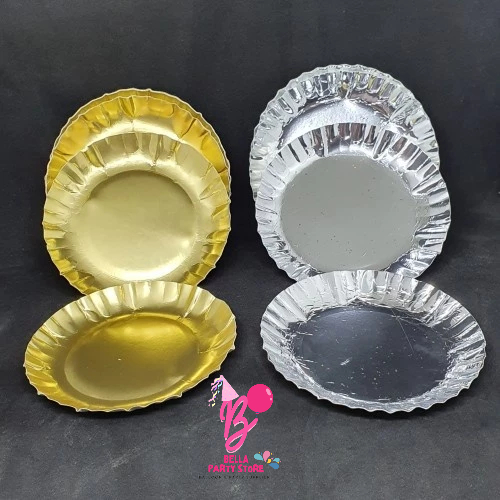 Jual piring kertas kue ulang tahun warna gold dan silver piring lepek kue sekali pakai | Shopee ...