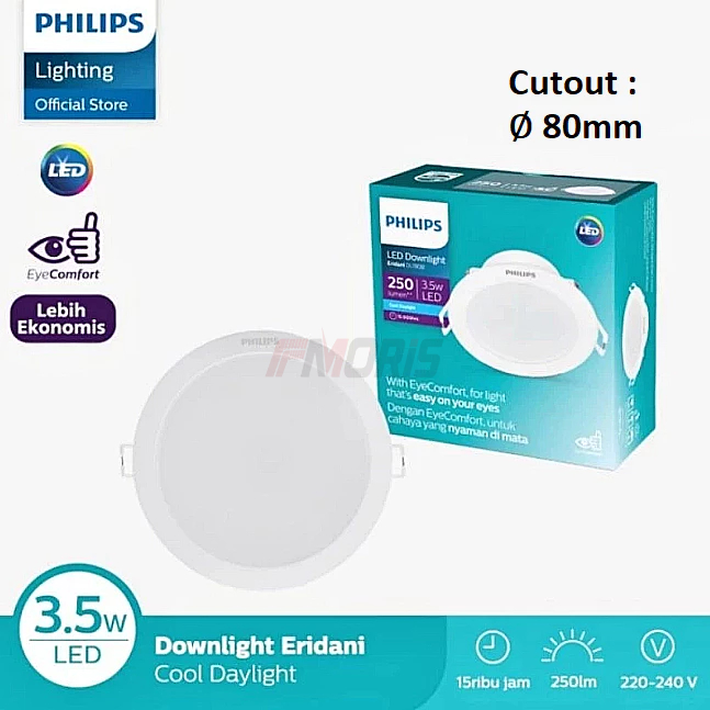 Jual PHILIPS Lampu Downlight Plafon LED 3,5w 4,5w Inbow Downlight Panel ...