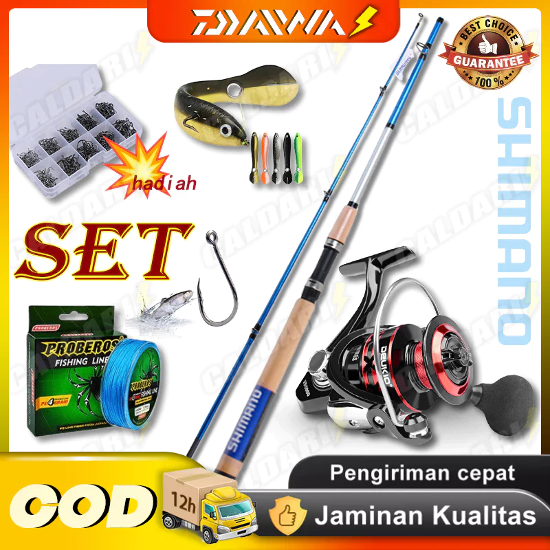 Jual SHIMANO Pancing Set Kuat Power 1.6M/1.8M/2.1M/2.4M Joran Murah ...
