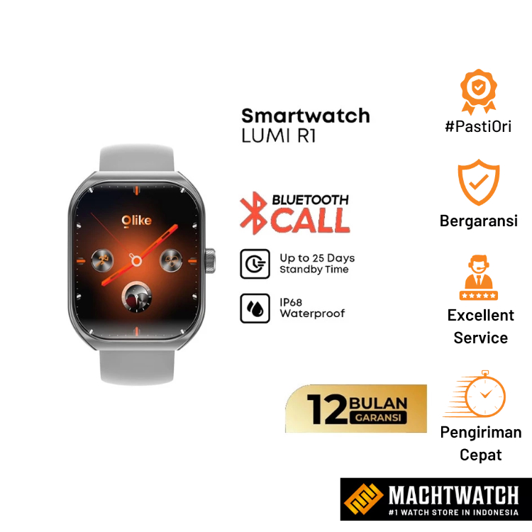 Jual Jam Tangan Pria Olike Lumi R1 Bluetooth Calling IP68 Smartwatch ...