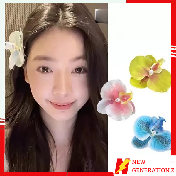 Jual NGZ Hiasan Kepala Gadis Jepit Rambut Bunga Anggrek Kupu-kupu ...