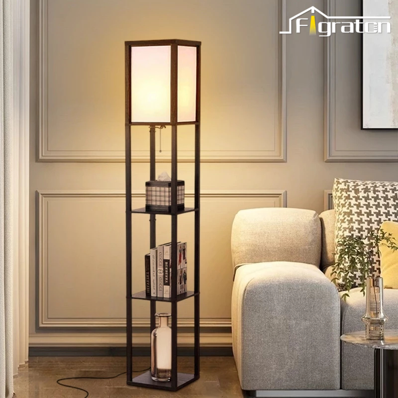 Jual Lampu Lantai Rak Ruang Tamu Minimalis Modern Dudukan LED 3 Warna ...