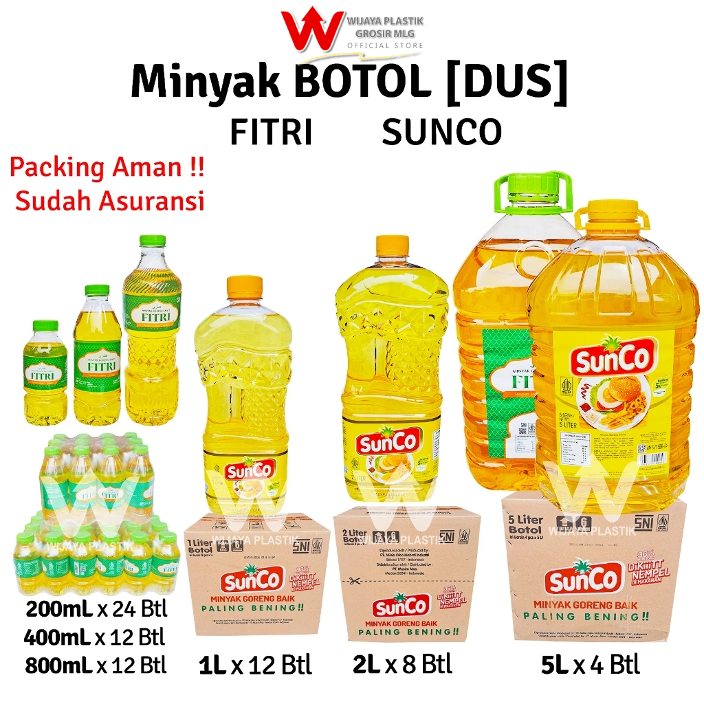 Jual [GROSIR 1 DUS] Minyak BOTOL [SUNCO & FITRI] 200 400 1L 2L 5L --- 4 ...