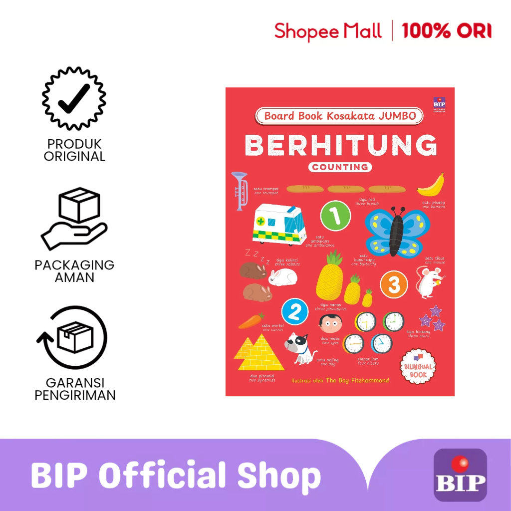 Jual BIP - Board Book Kosakata Jumbo: Berhitung (Counting) | Shopee Indonesia