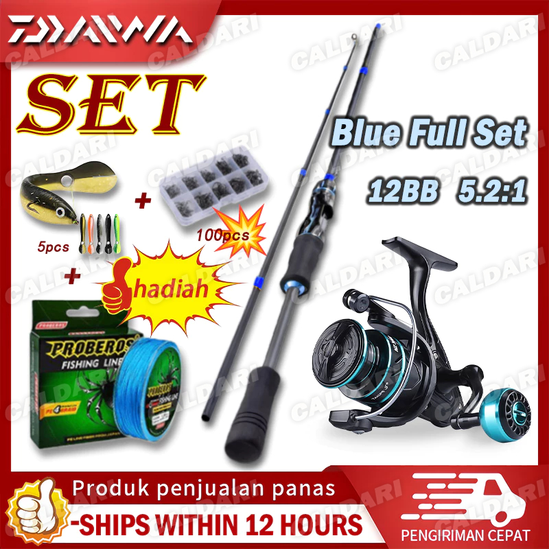 Jual Joran Pancing Set spinning Fishing Rod 1.8M Joran Pancing Ukuran M ...