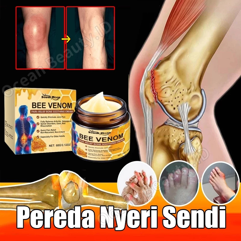 Jual Obat Sakit Lutut Obat Nyeri Sendi Bee Venom Joint Relief Cream 60g ...