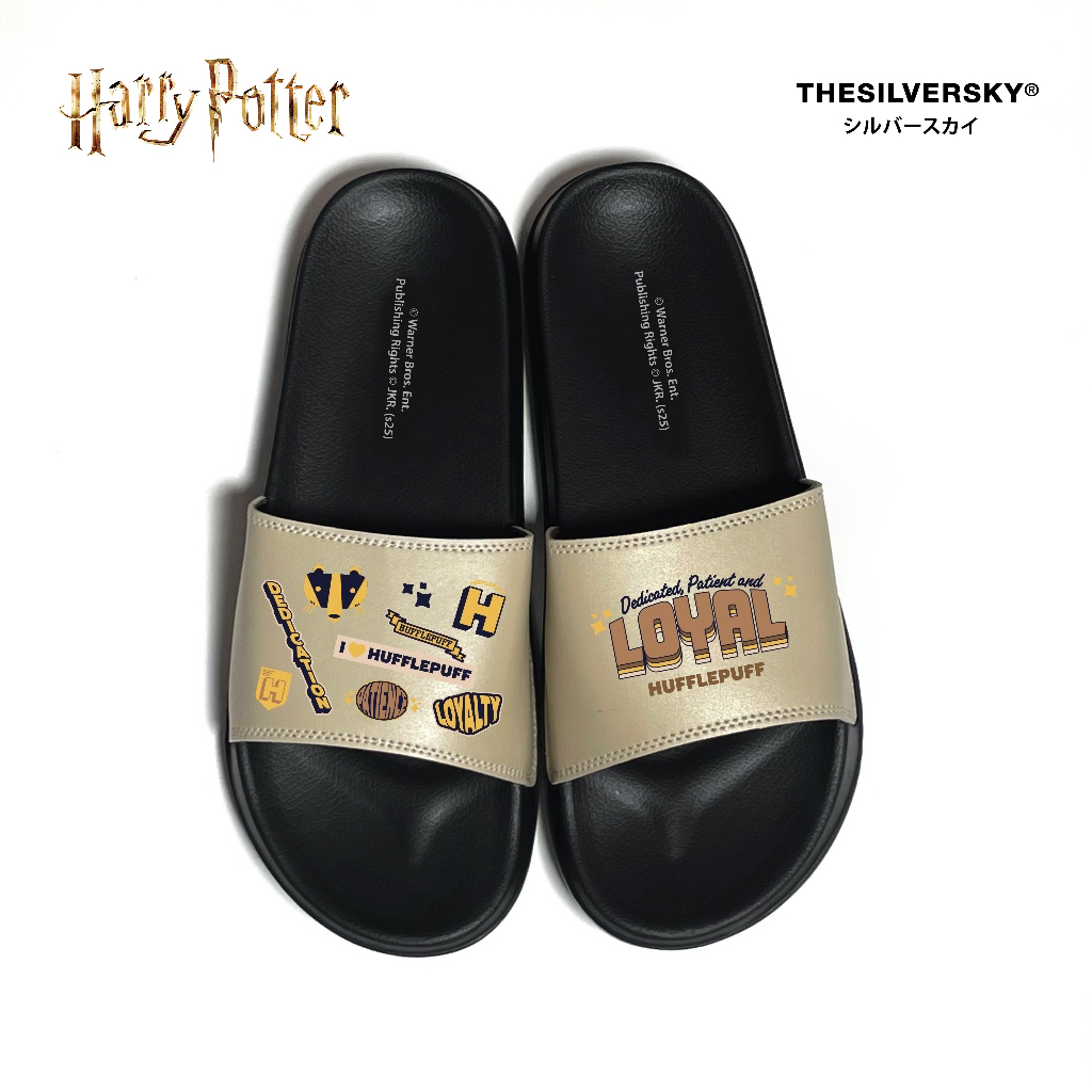 Jual Thesilversky Hufflepuff Cream Slides Sandal Harry Potter Official | Shopee Indonesia