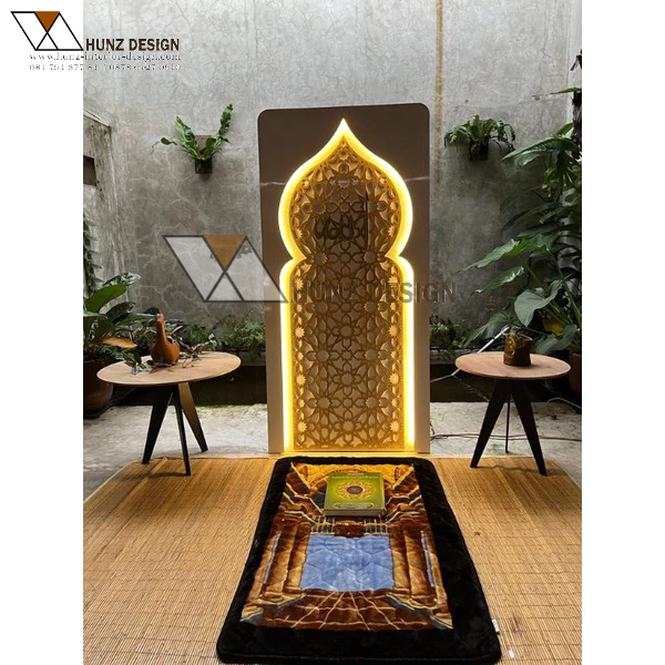 Jual Dekorasi mushola rumah/partisi mushola rumah/petunjuk kiblat/arah ...