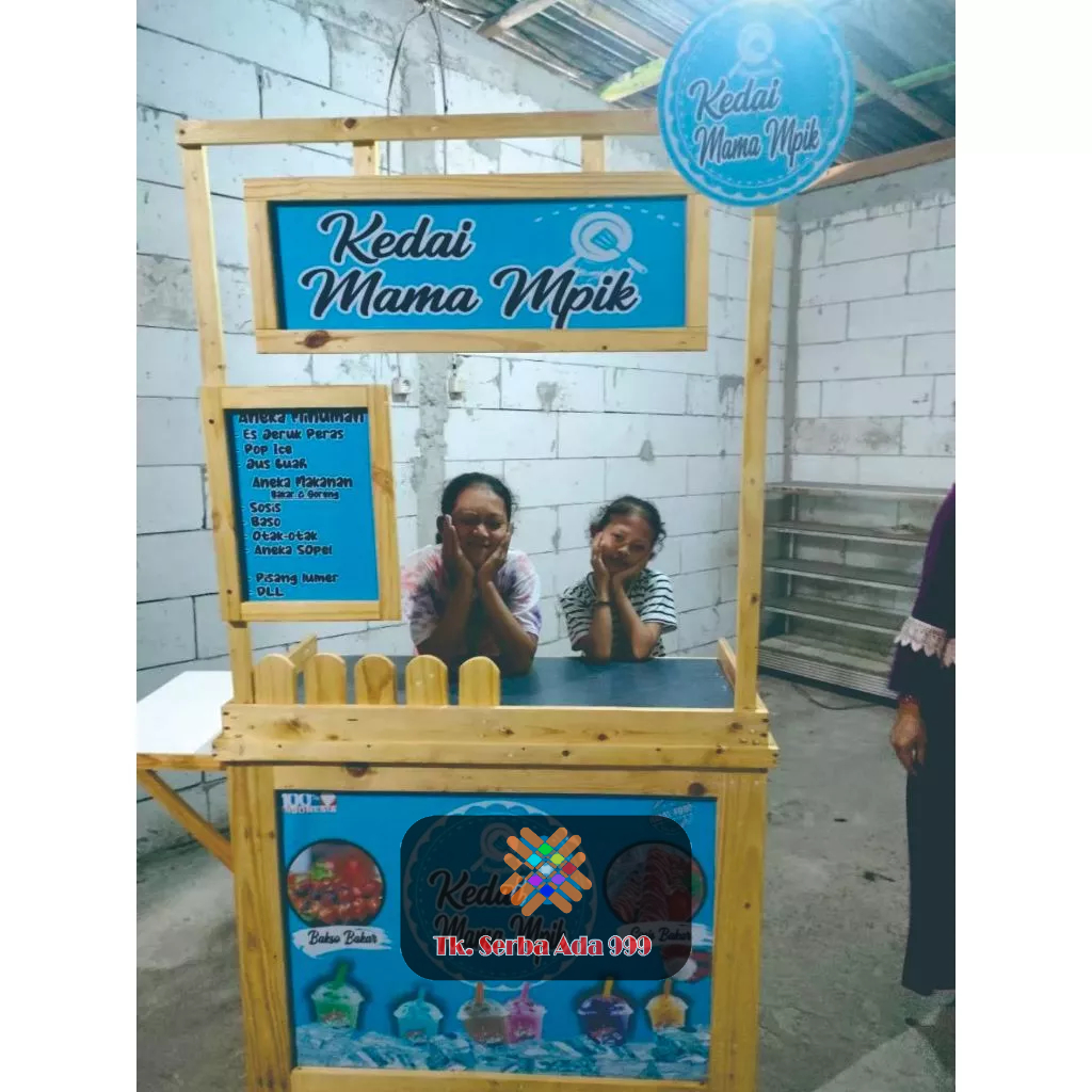 Jual Booth Kayu Gantung Estetik / Gerobak Kayu / Gerobak Portable ...