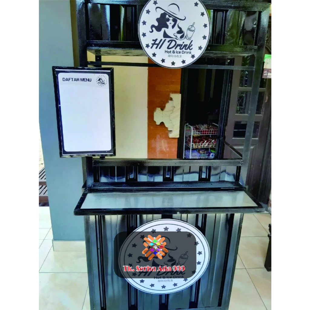 Jual Booth Portable Besi Galvalum / Gerobak Besi Simple / Gerobak Besi ...