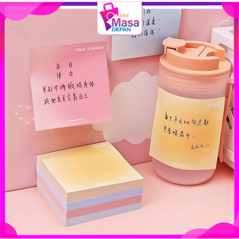 Jual MMD Sticky Notes Gradasi Lucu Polos 50 Lembar Memo Tempel Gradasi ...