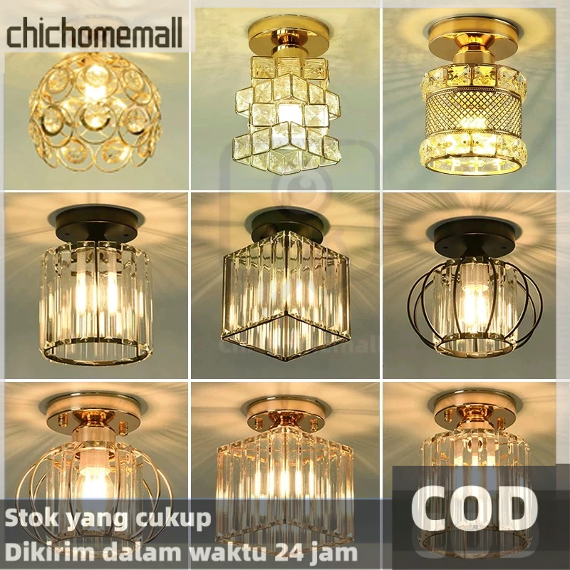 Jual Lampu Plafon LED Lampu Gantung Kristal Bulat Lampu Hias Rumah ...