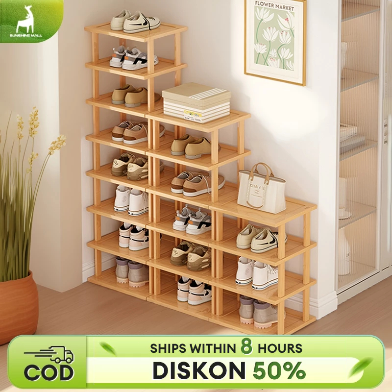 Jual Rak Sepatu Kayu Rak Sepatu 9 Susun Rak Sepatu Minimalis rak sepatu ...