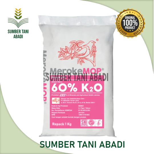 Jual pupuk MEROKE MOP - KCL Meroke - REPACK 1KG - PT MEROKE TETAP JAYA ...