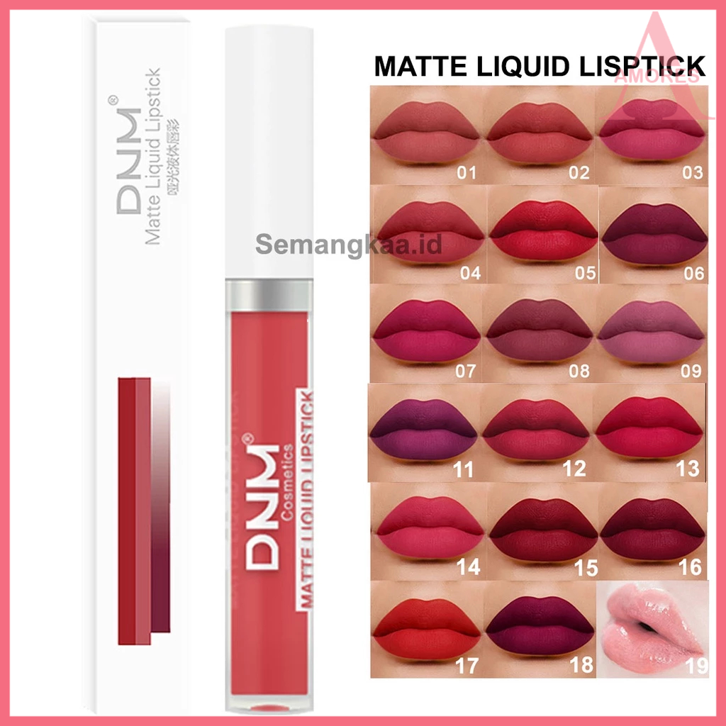 Jual DNM Liquid Lipstik Matte Lipstick Long Lasting Matte 19 Colour ...