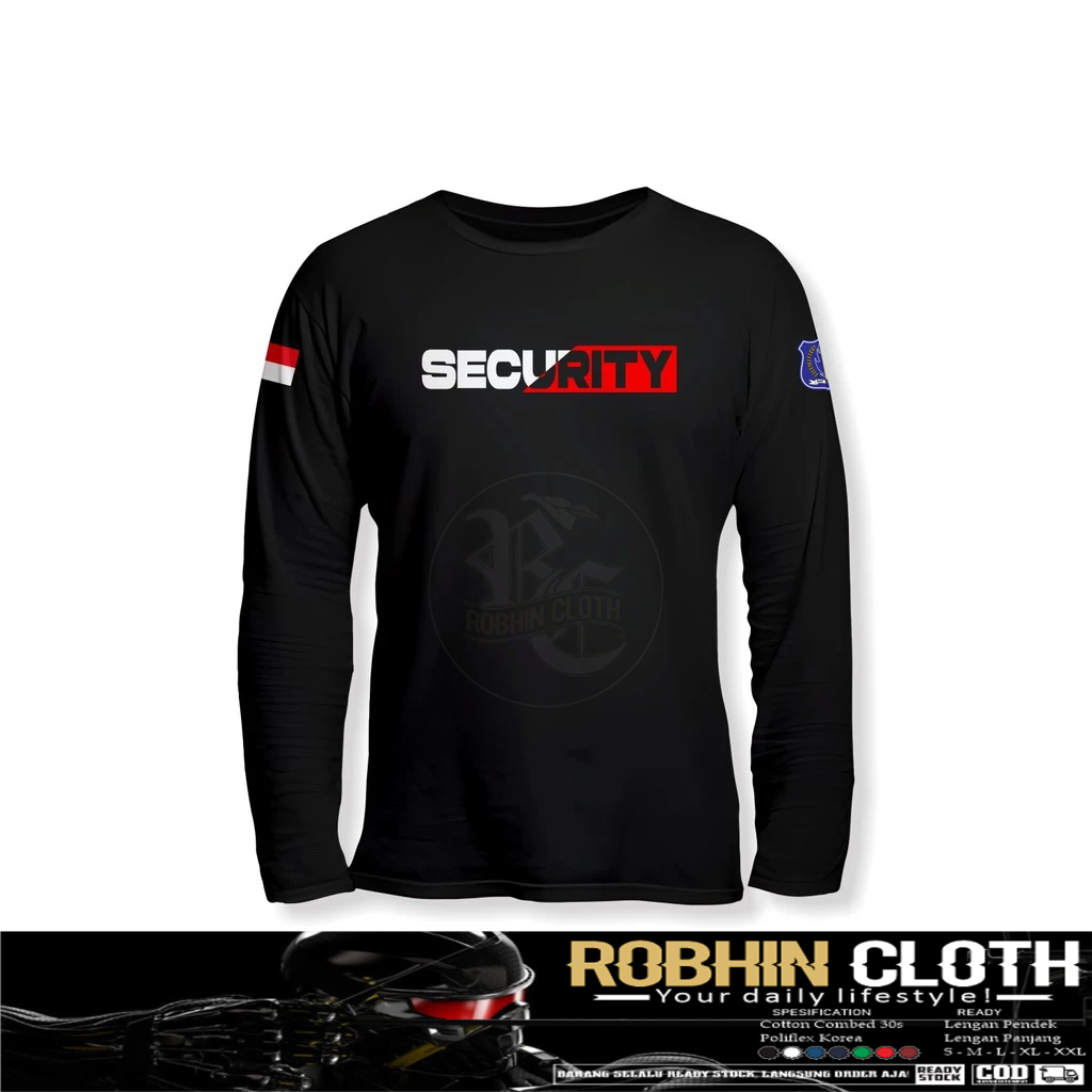 Jual Kaos Baju Security Security Logo Satpam V2 Desain Terbaru Lengan ...