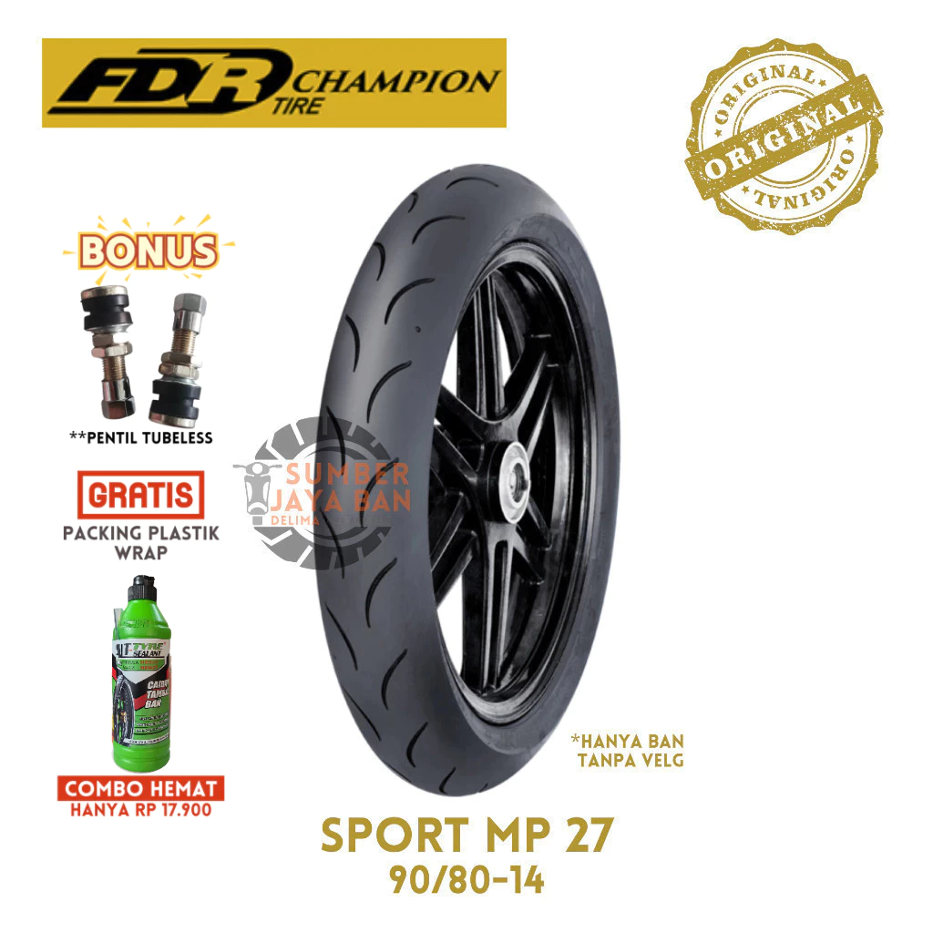 Jual FDR CHAMPION Sport MP 27 90/80-14 Tubeless Ring 14 90/80 Tubles ...