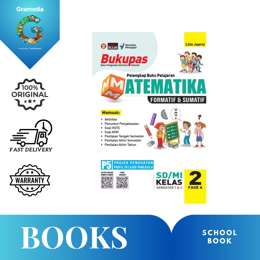 Jual Gramedia World BSD - Bukupas Matematika Untuk Sd/Mi Kelas 2 Fase A ...