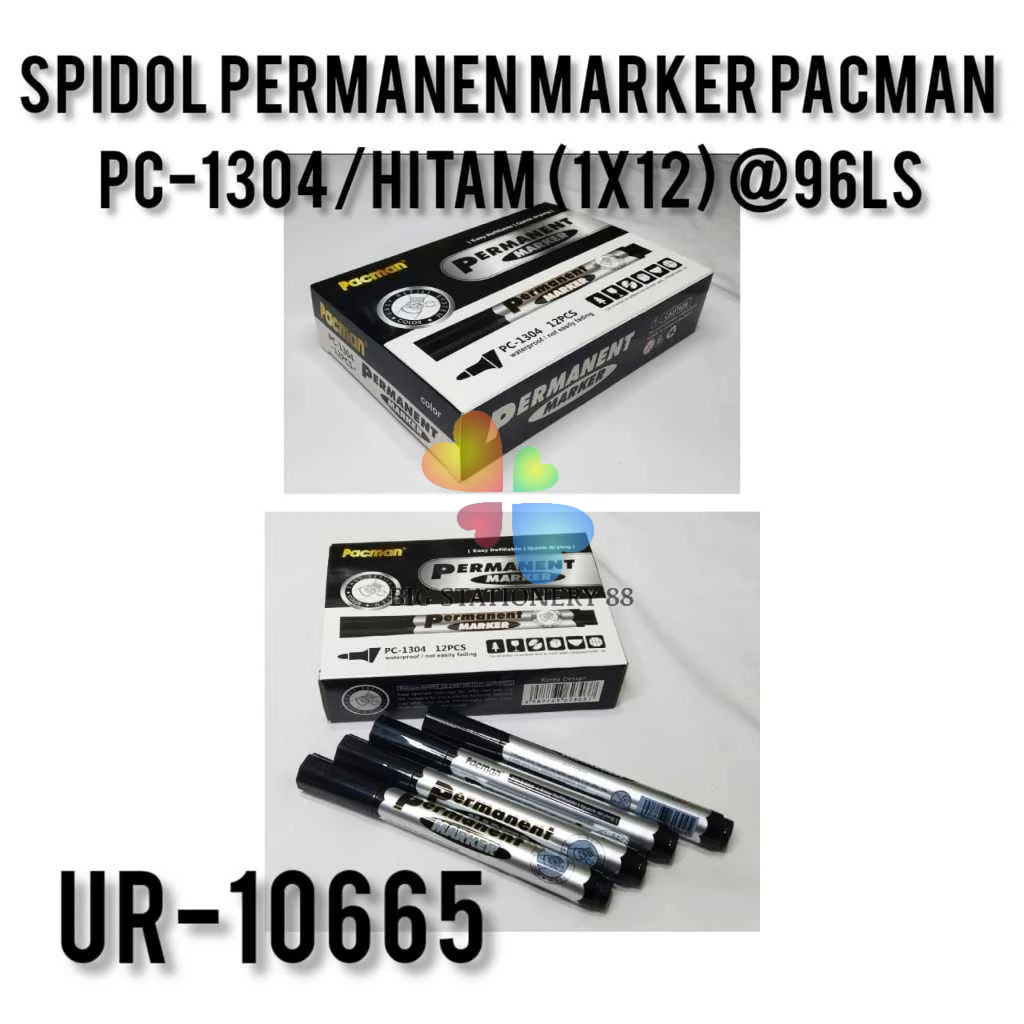 Jual (12PCS)SPIDOL PERMANEN/SPIDOL WHITEBOARD/SPIDOL HITAM PERMANEN ...