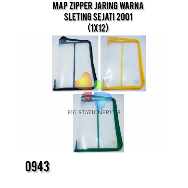 Jual ZIPPER BAG JALA SELETING FOLIO F4 MAP PLASTIK RESLETING JARING ...