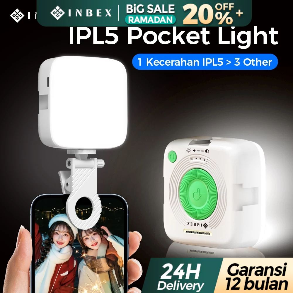 Jual INBEX IPL5 Pocket Light Mini Led Konten Portable Handphone Video ...