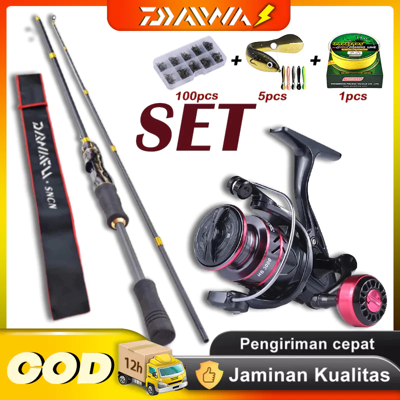Jual DAIWA original Fishing Rod set full set 2 Sections pancing laut 1 ...