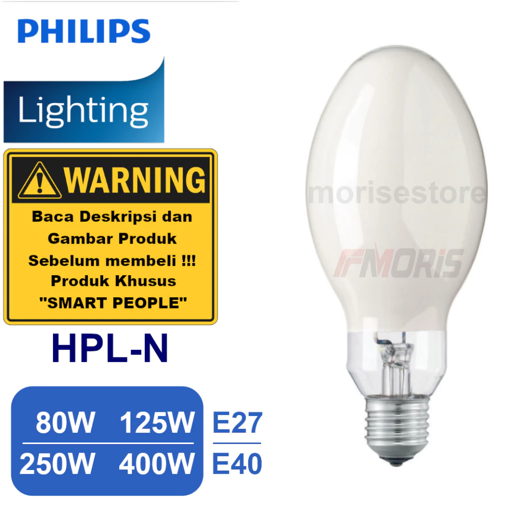 Jual PHILIPS HPLN 80 125 250 400 Watt Lampu Mercury HPL-N Jantung Original | Shopee Indonesia