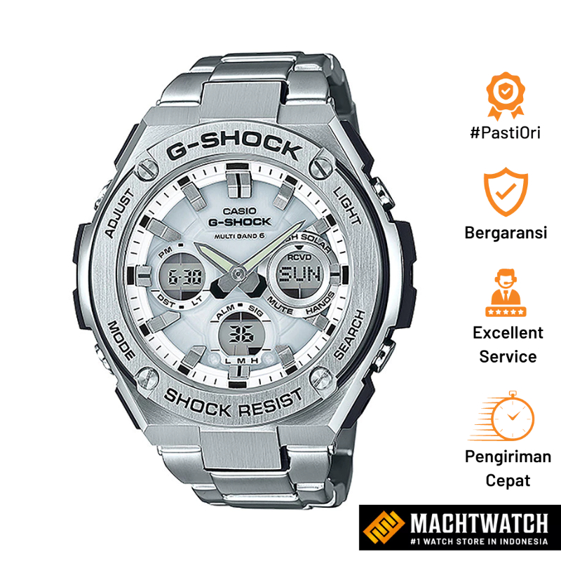 Jual Jam Tangan Pria Casio G-Shock G-Steel GST-W110D-7AJF Tough Solar Digital Analog Dial ...