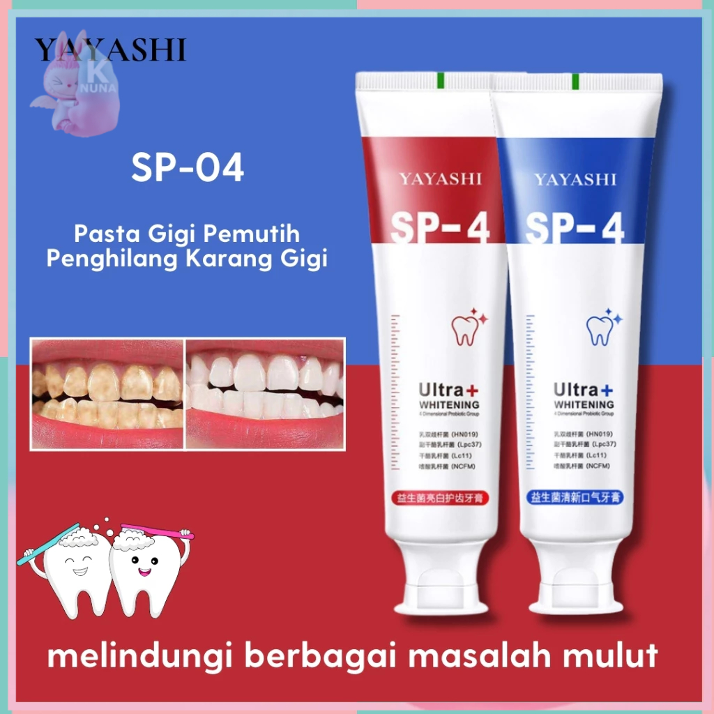 Jual YAYASHI Pasta Gigi SP-4 Probiotik Penghilang Noda & Karang Gigi ...