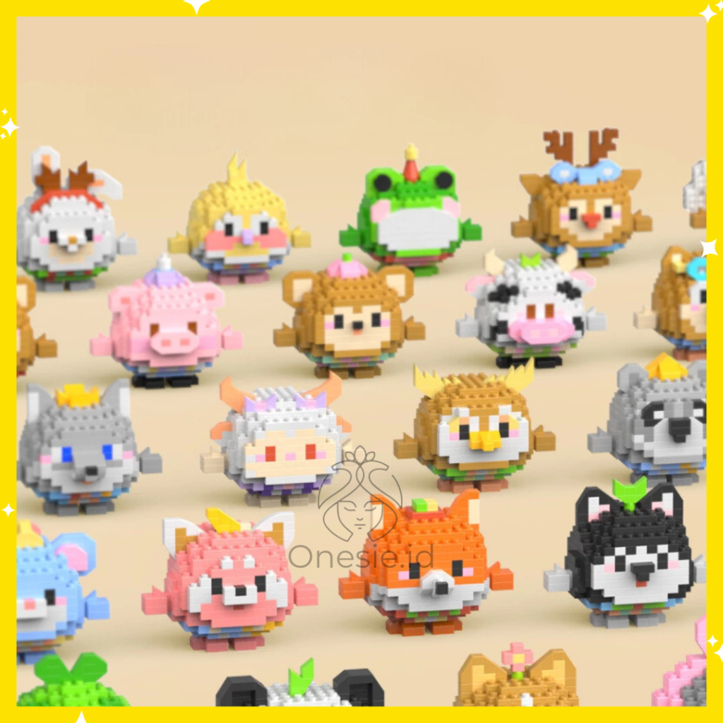 Jual BALL PARTY Bricks Mainan Nano Block 3D Edukasi Anak DIY Karakter ...