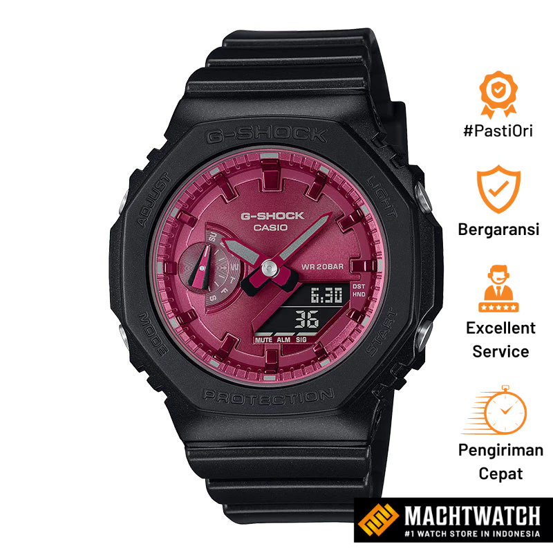 Jual Jam Tangan Wanita Casio G-Shock GMA-S2100RB-1ADR CasiOak Red And ...