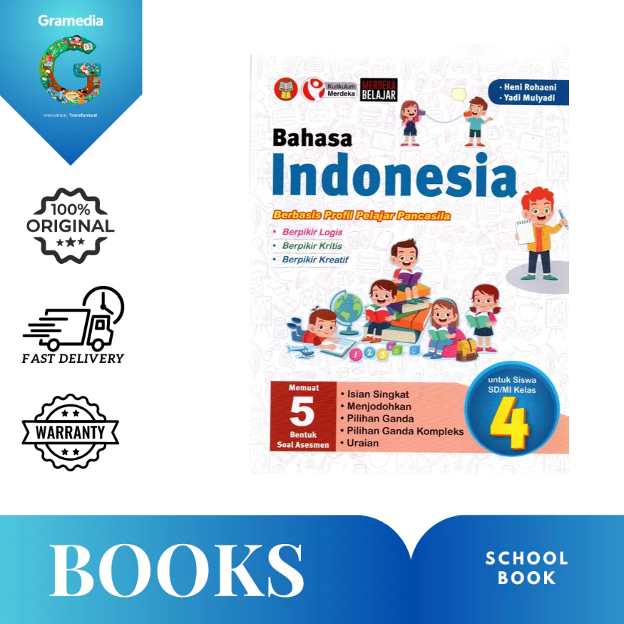 Jual Gramedia World BSD - Sd/Mi Kelas 4 Bahasa Indonesia : Kur.Merdeka ...