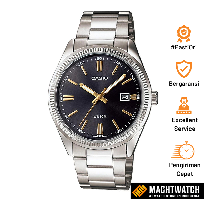Jual [SPECIAL ANNIV] Jam Tangan Pria Analog Casio General MTP-1302D-1A2VDF MTP1302D Black Dial ...