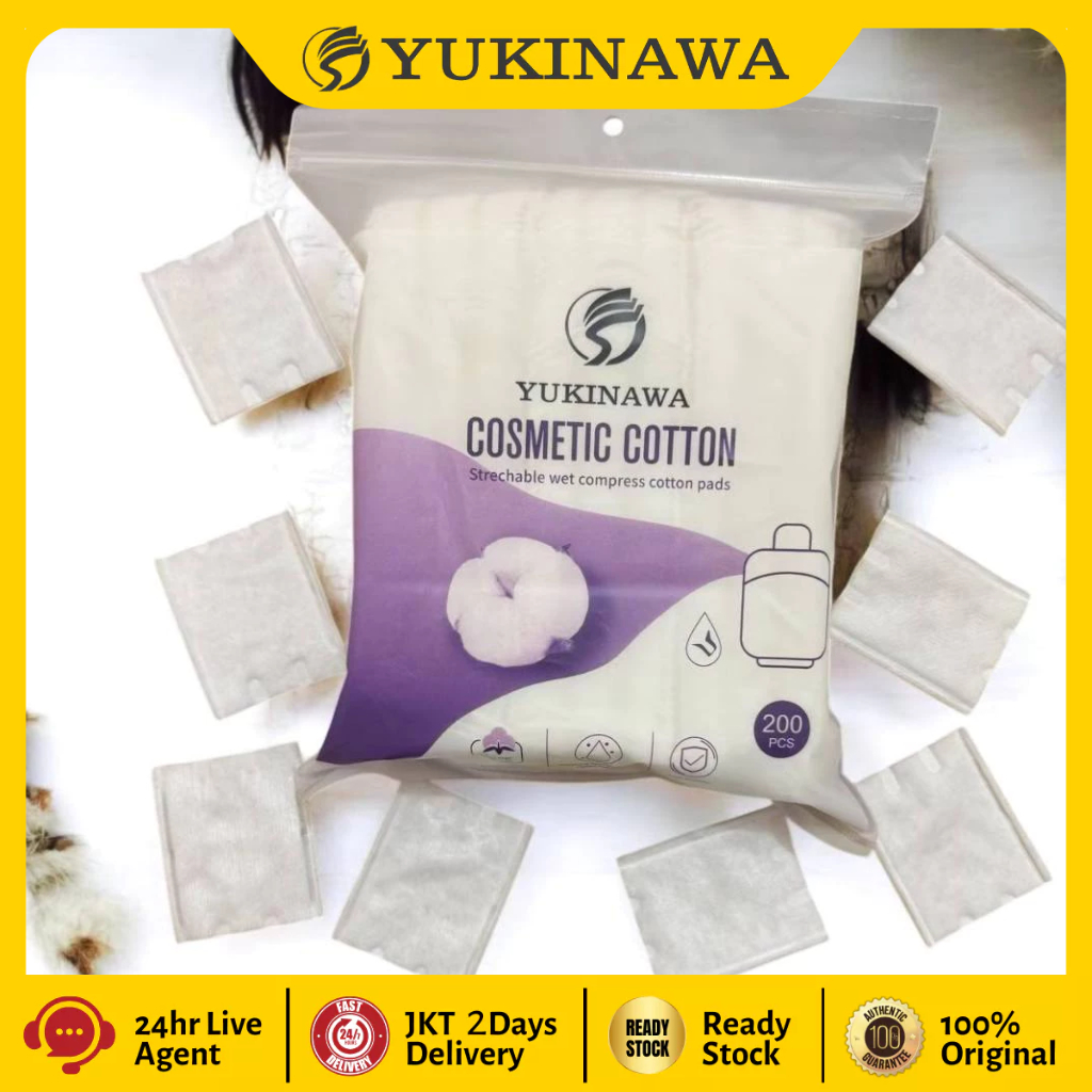 Jual Yukinawa Kapas Hapus Makeup 200 Lbr 100% Katun Murni Hipoalergenik ...