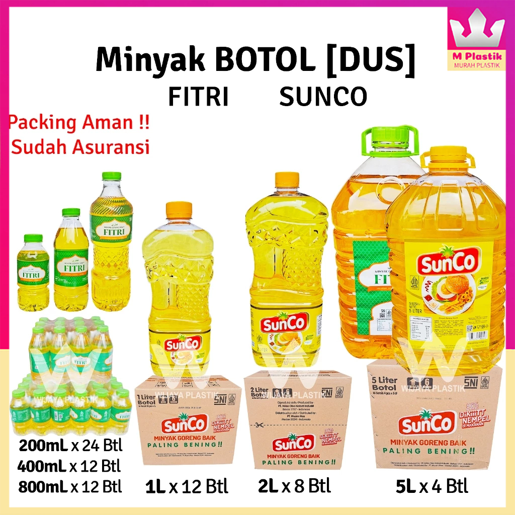 Jual [1 DUS] Minyak BOTOL [SUNCO] 200 400 500 800 mL 1L 2L 5L --- 4 8 12 @DUS | 200ml 400ml ...