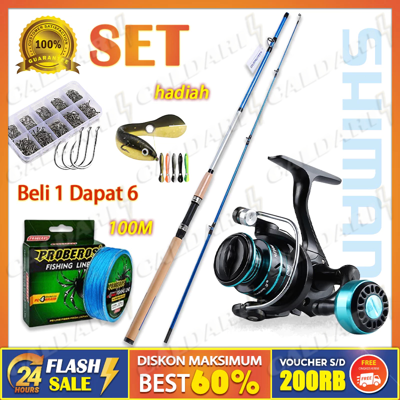 Jual SHIMANO pancingan set lengkap 1000-7000 Reel Spinning Power Handle ...