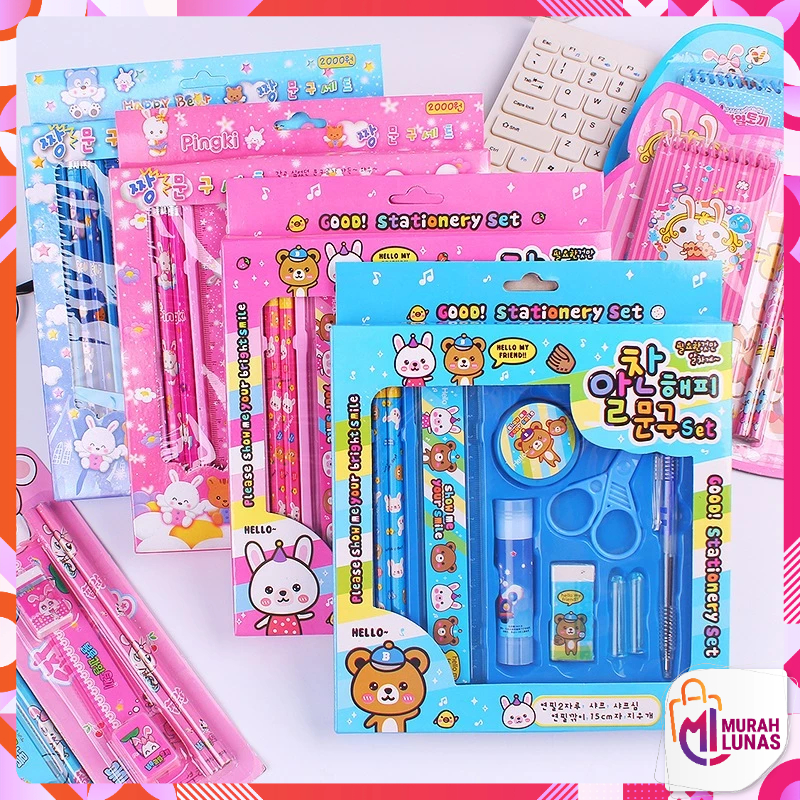 Jual MUNAS Paket Alat Tulis set 8in1 Stationery Set Study Set Anak ...