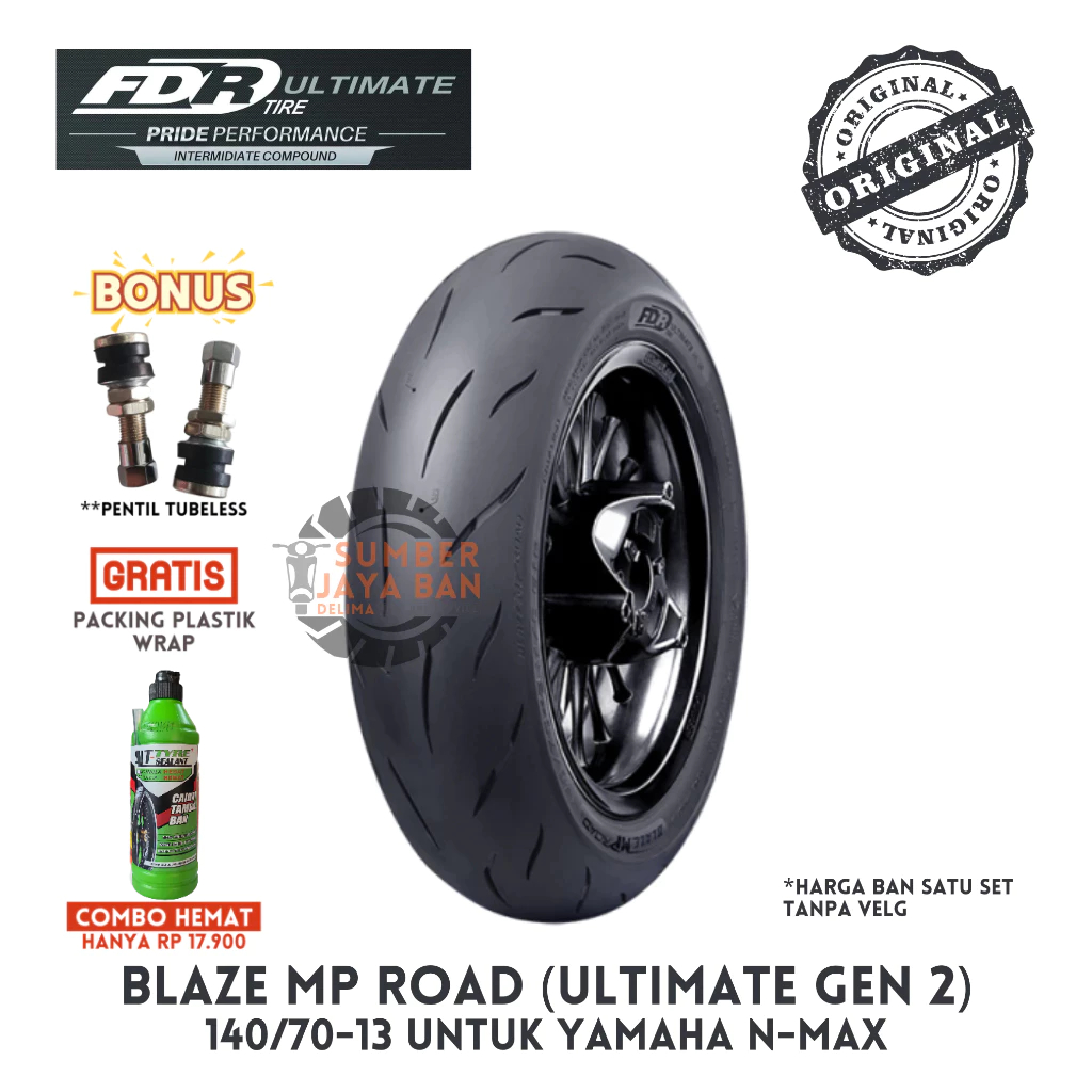Jual FDR Blaze MP Road 140/70-13 Ban N-Max Ultimate Gen 2 Nmax Ring 13 ...
