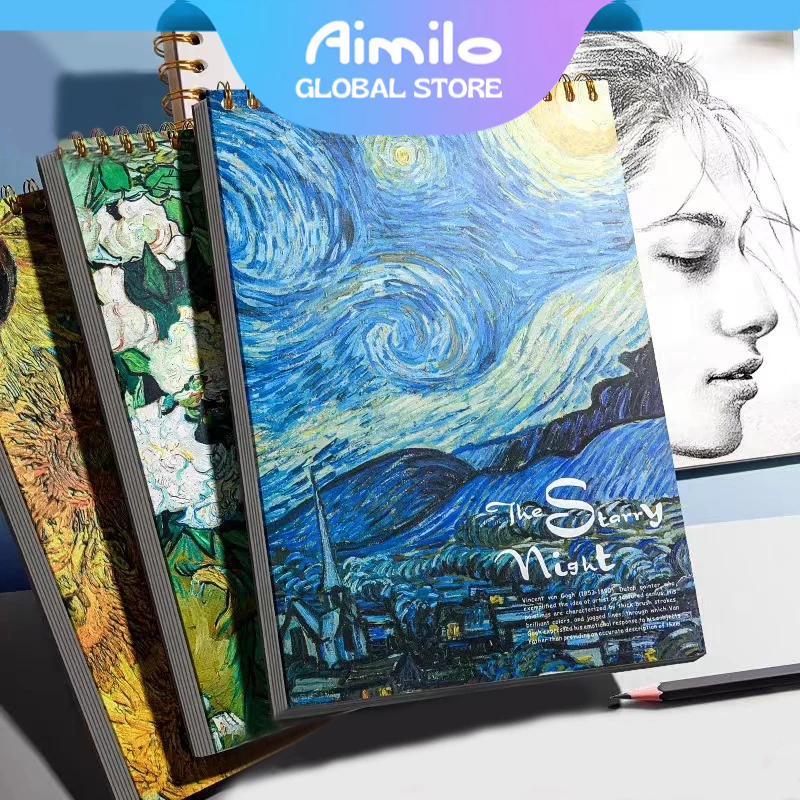 Jual Aimilo Sketchbook A4 Buku Gambar Vertikal Jilid Spiral Aesthetic ...