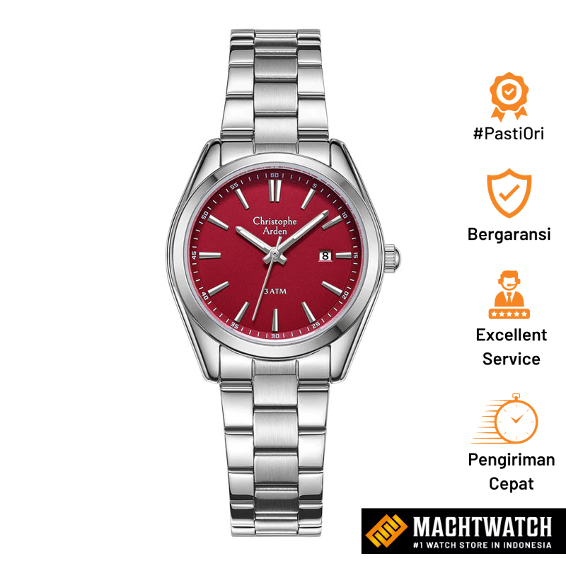 Jual Jam Tangan Wanita Christophe Arden CA 2001 LD BSSRE Ladies Red ...