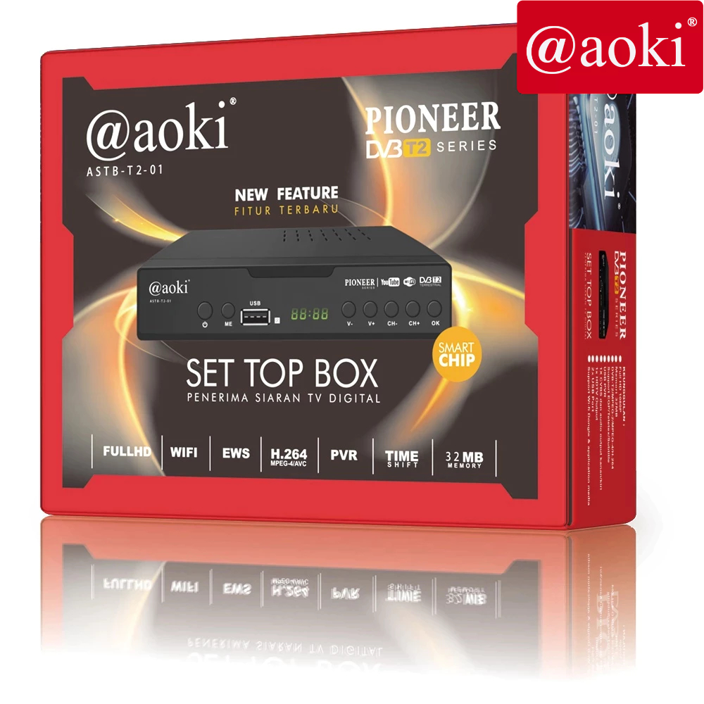 Jual AOKI STB Set Top Box TV Digital Receiver Penerima Siaran Full HD STB Wifi Bisa Youtube DVB ...
