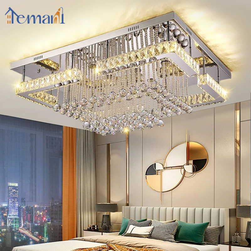 Jual Lampu Gantung Ruang Tamu Kristal Lampu Plafon Hias Mewah LED ...