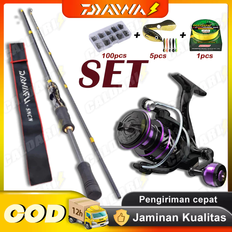 Jual 【# Beli 1 Dapat 6 #】Casting Pancing Set 25 Kg/ Reel Pancing Murah Kuat Power/Fishing Rod ...