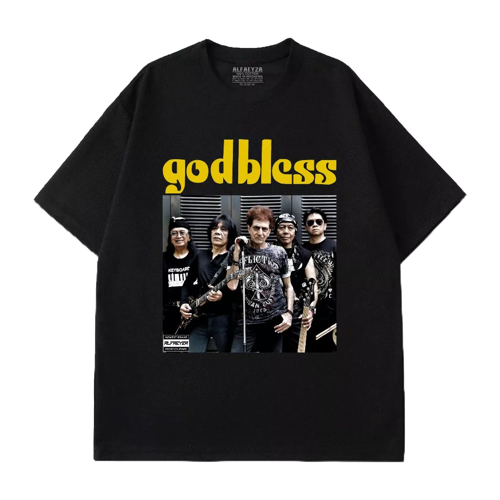 Jual Afz.id t-shirt god bless kaos band pria dan wanita berkualitas distro vintage lengan pendek ...