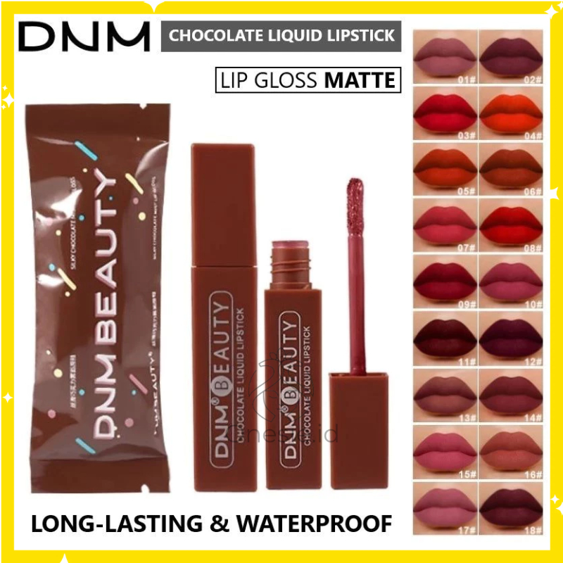 Jual DNM Chocolate Lipstick Matte Lipstik Coklat Liquid Lip Long ...