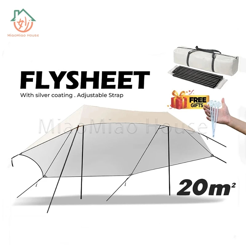Jual Canopy Flysheet Set Tenda kanopi berkemah di luar ruangan halangan ...