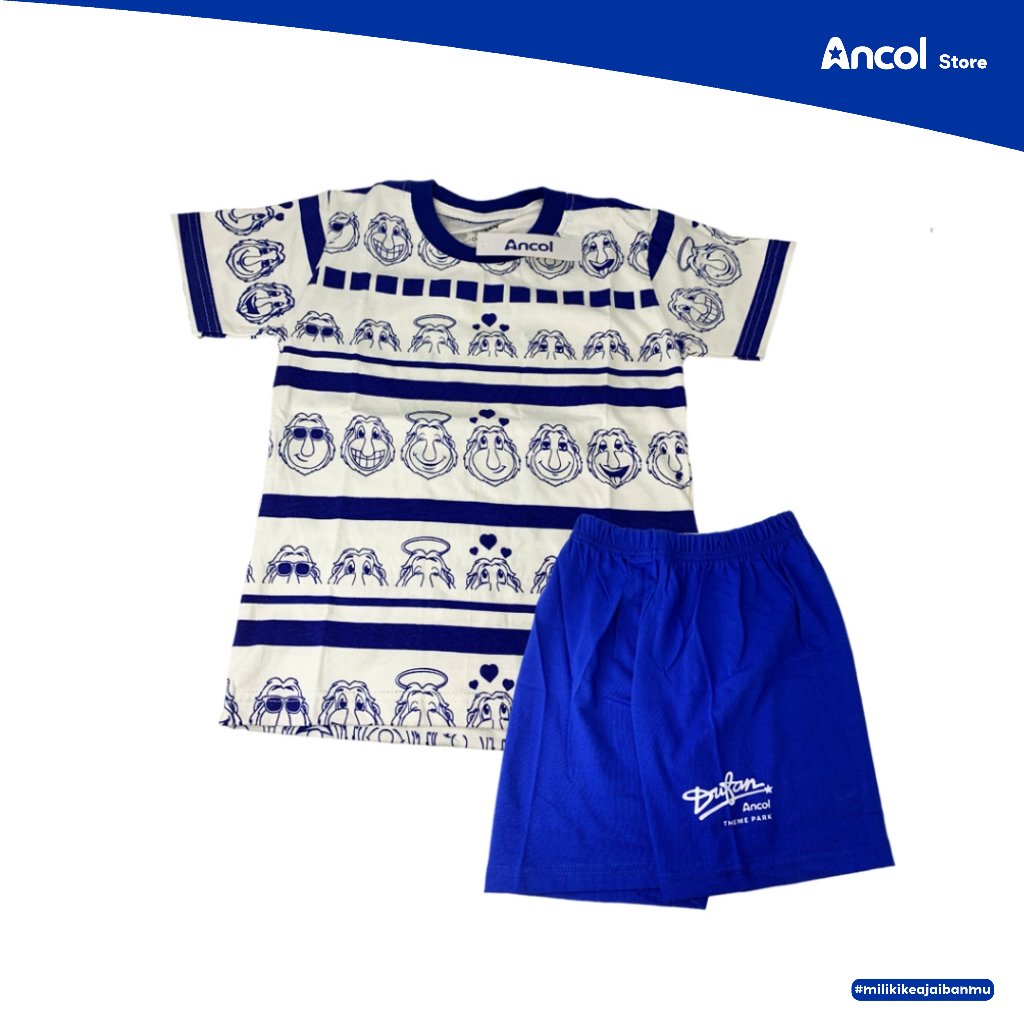 Jual Ancol Setelan Baju Anak Karakter Full Print Emoticon Dufan ...